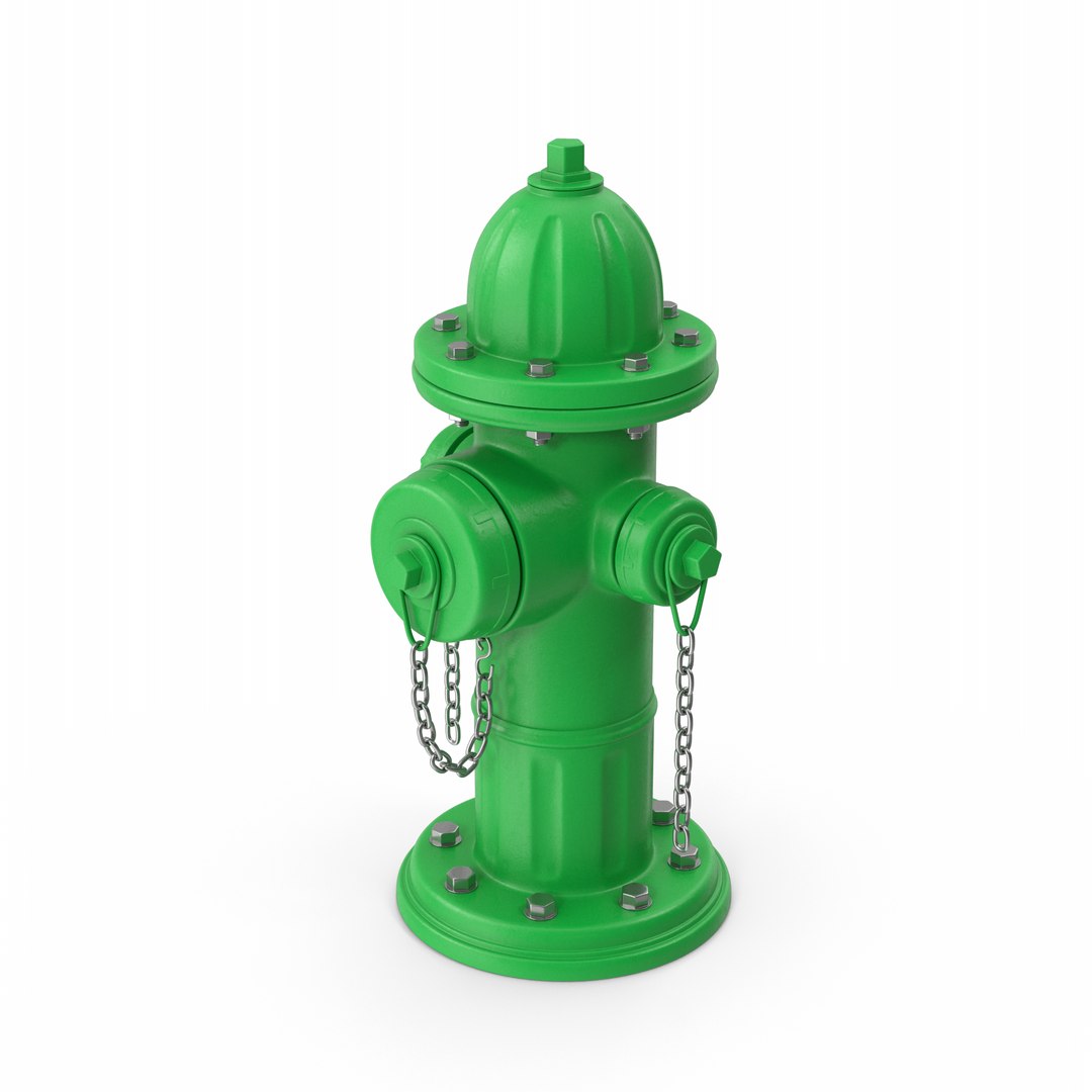 3D Green Fire Hydrant - TurboSquid 2190337