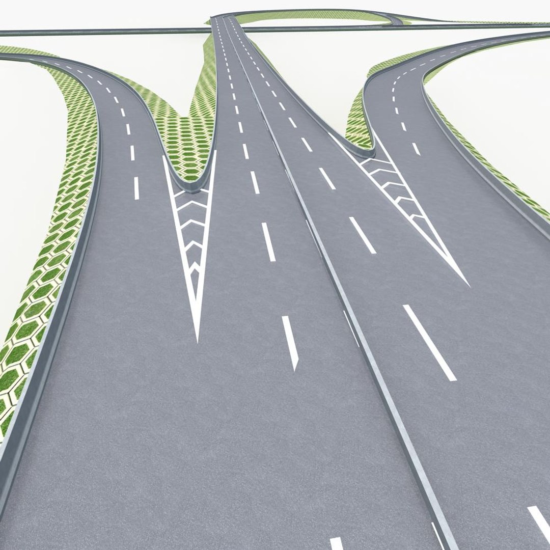 Highway Road Way 3d Model