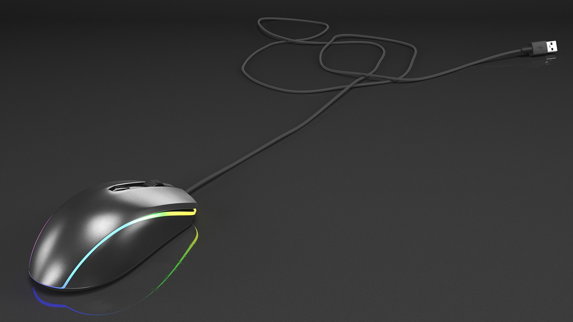 Wired rgb gaming mouse computer model - TurboSquid 1700140
