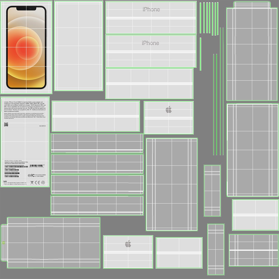 Iphone 12 package box 3D model - TurboSquid 1693760