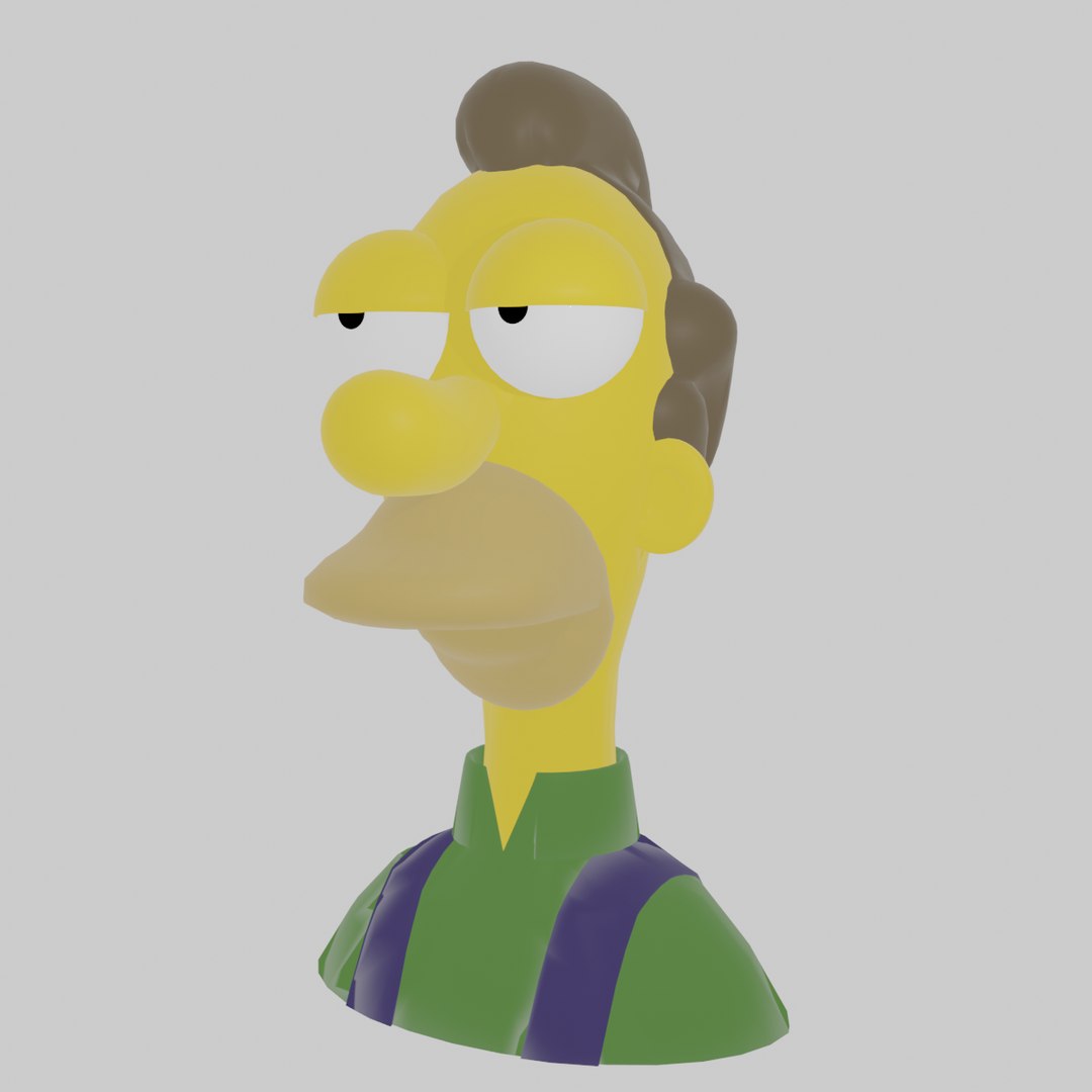 3D The Simpsons - Lenny Leonard Bust - TurboSquid 2171124