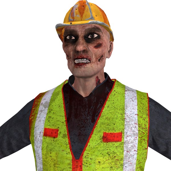3d worker zombie 3 model