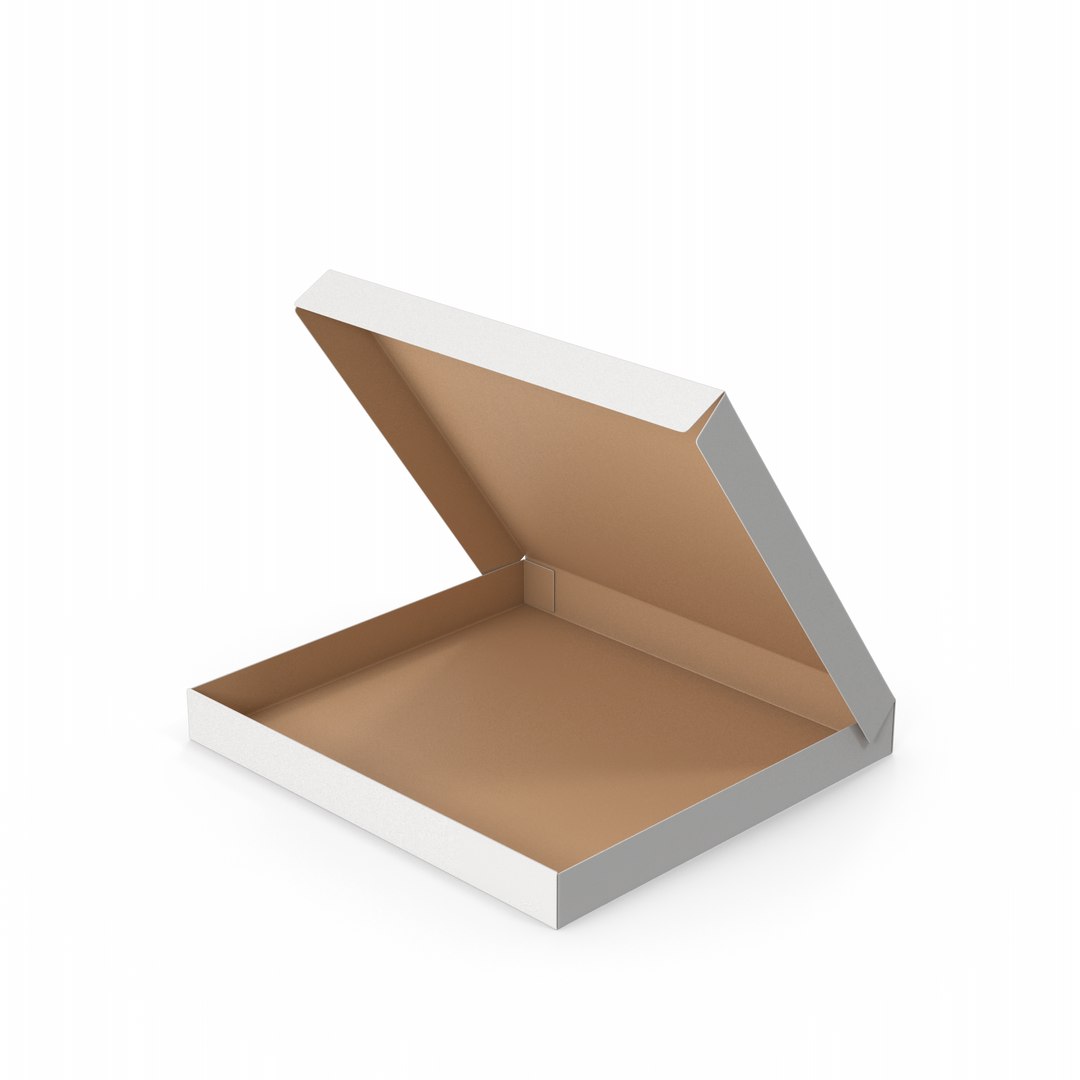 White Pizza Box 3D Model - TurboSquid 2046177