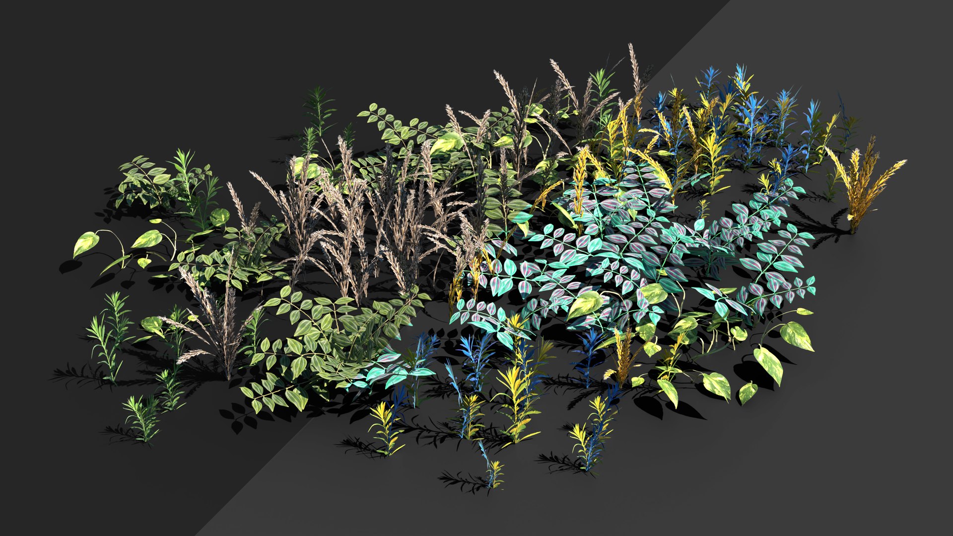 3D Colorized Vegetation - TurboSquid 1874951