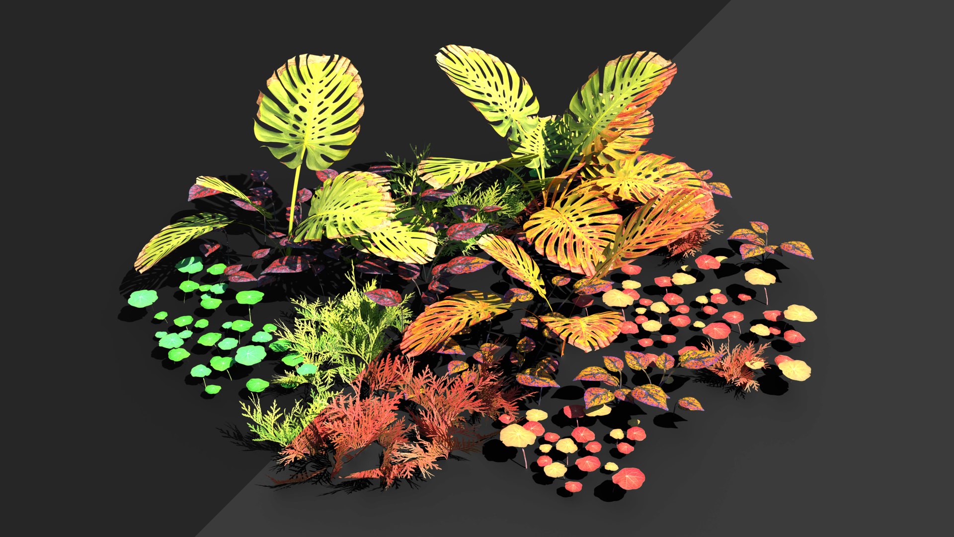 3D Colorized Vegetation - TurboSquid 1874951