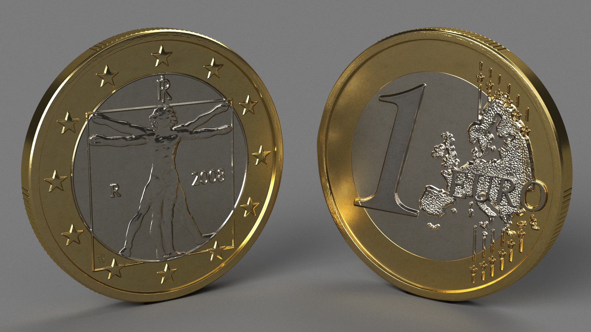 Italian 1 Euro Coin 3D Model - TurboSquid 2131013