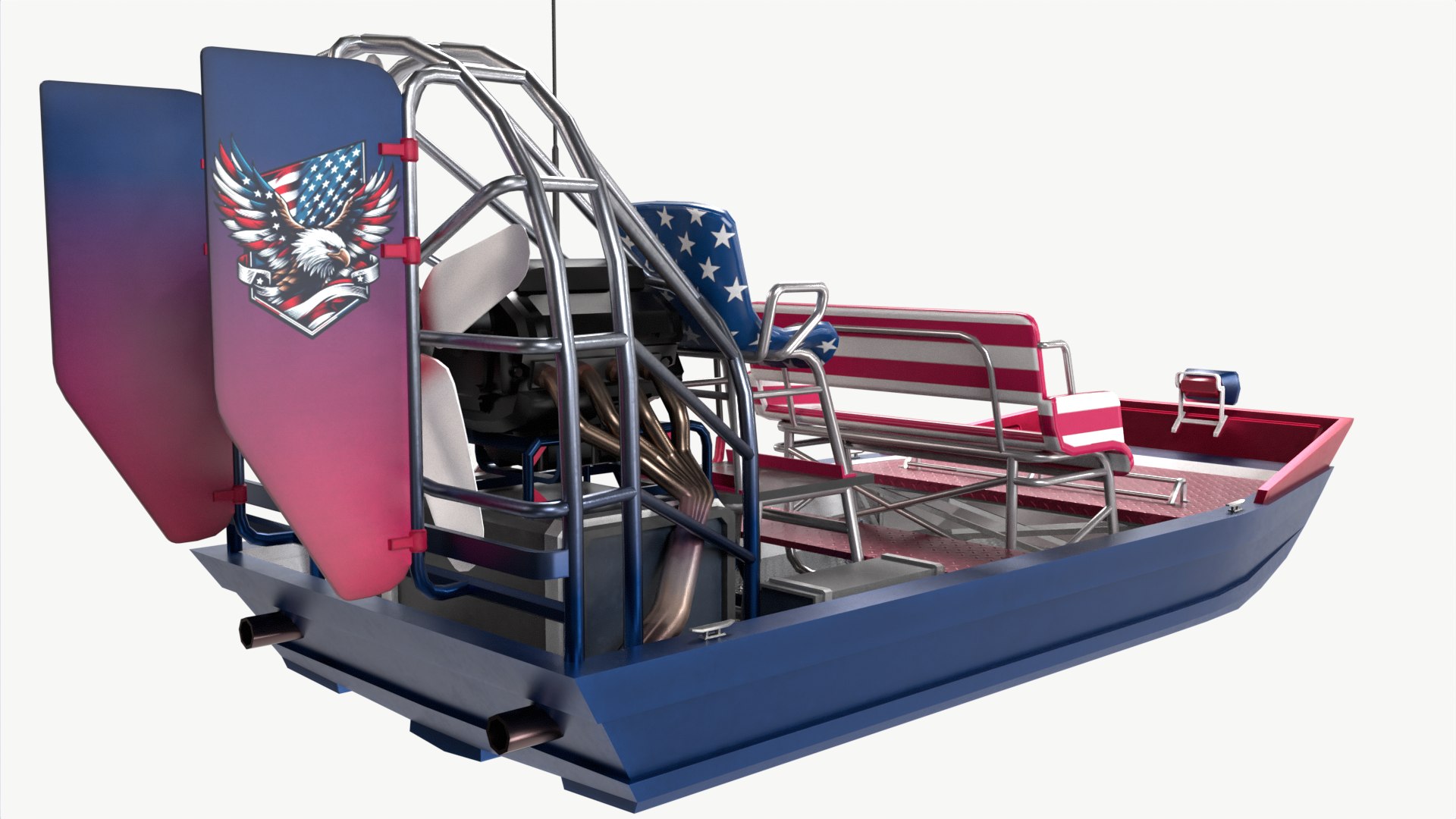 3D Airboat PBR Low-Poly Mid-Poly - TurboSquid 2418045
