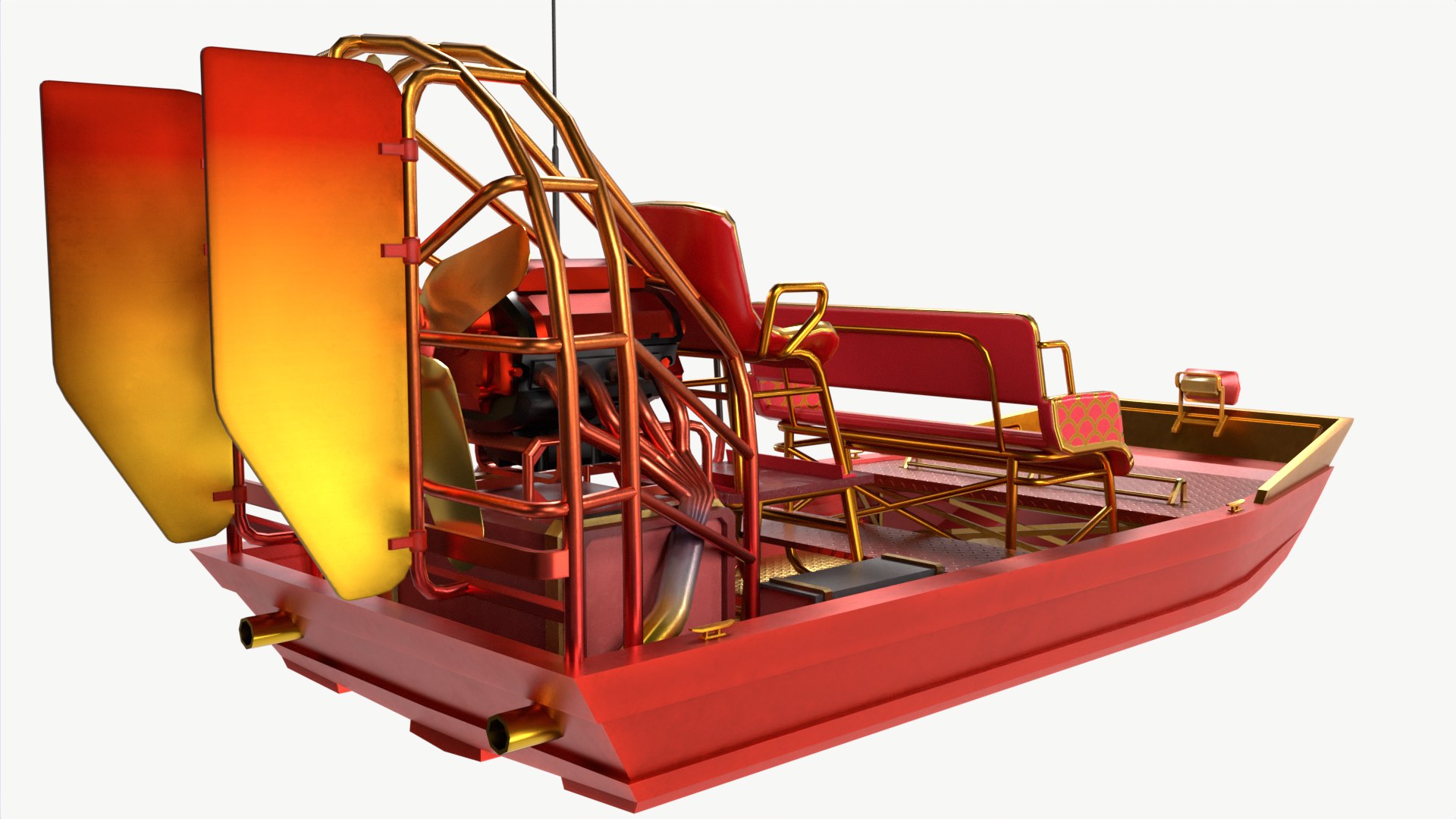 3D Airboat PBR Low-Poly Mid-Poly - TurboSquid 2418045