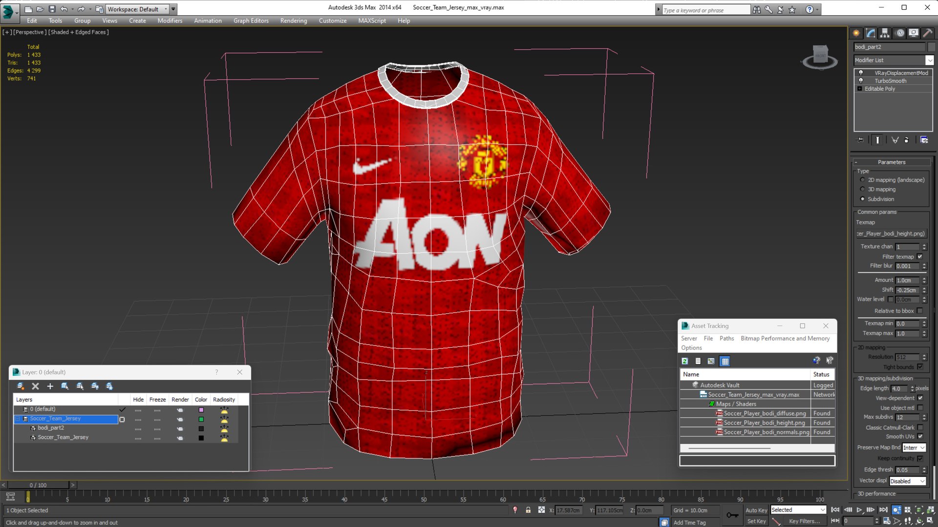 Soccer Team Jersey 3D Model - TurboSquid 2188929
