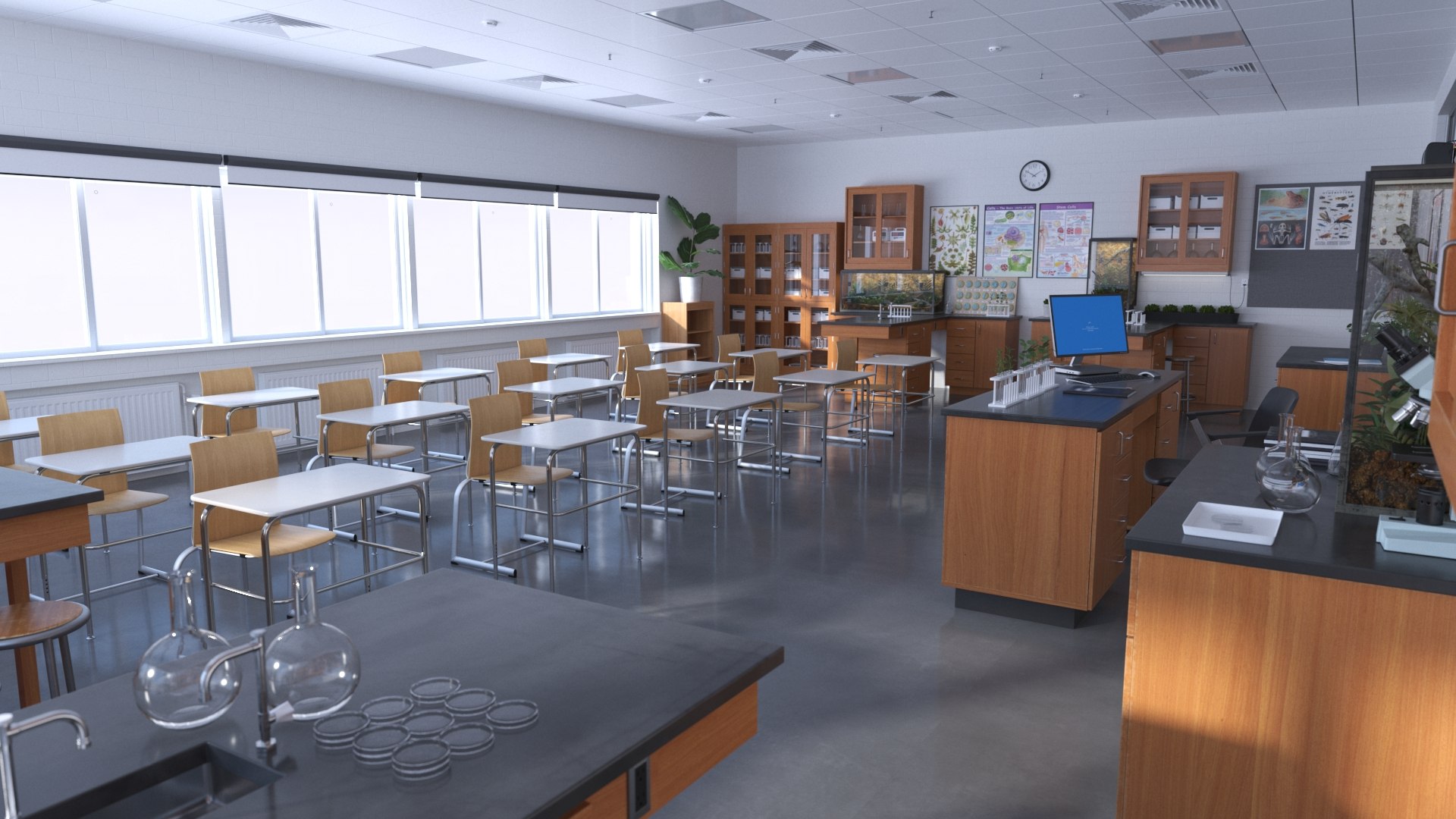 Biology anatomy classroom 3D model - TurboSquid 1462962
