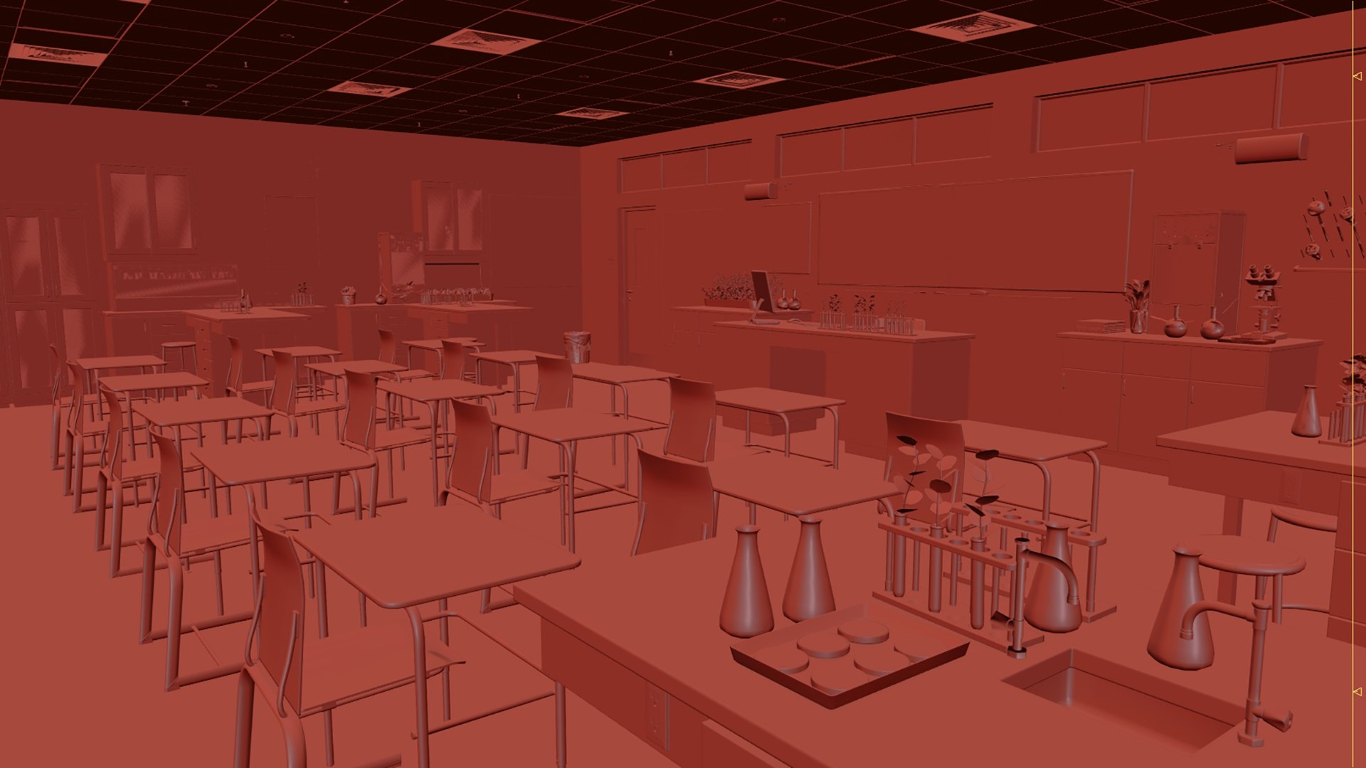 Biology anatomy classroom 3D model - TurboSquid 1462962