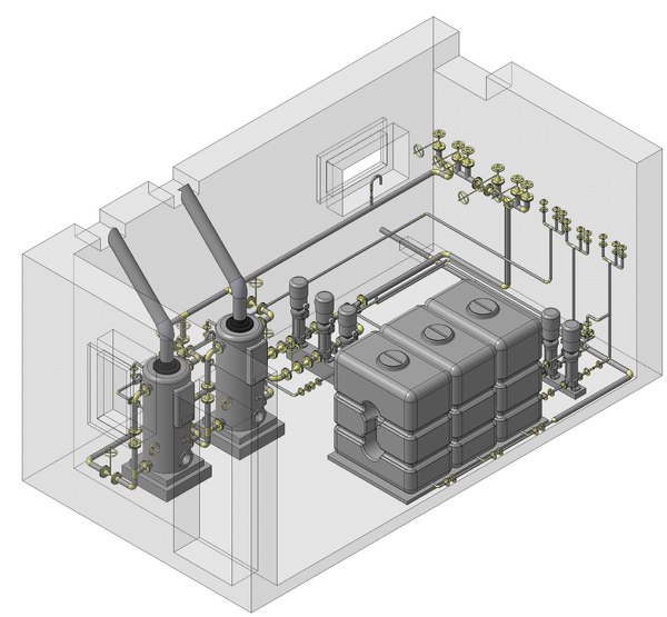 boiler room 3d model