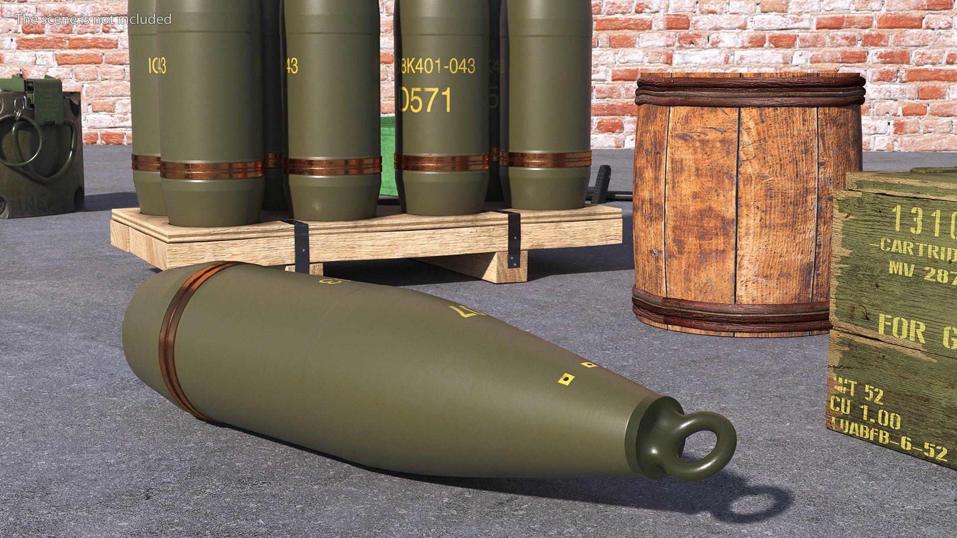 Military Artillery Shells 155mm In Transport Pallet Model - TurboSquid ...