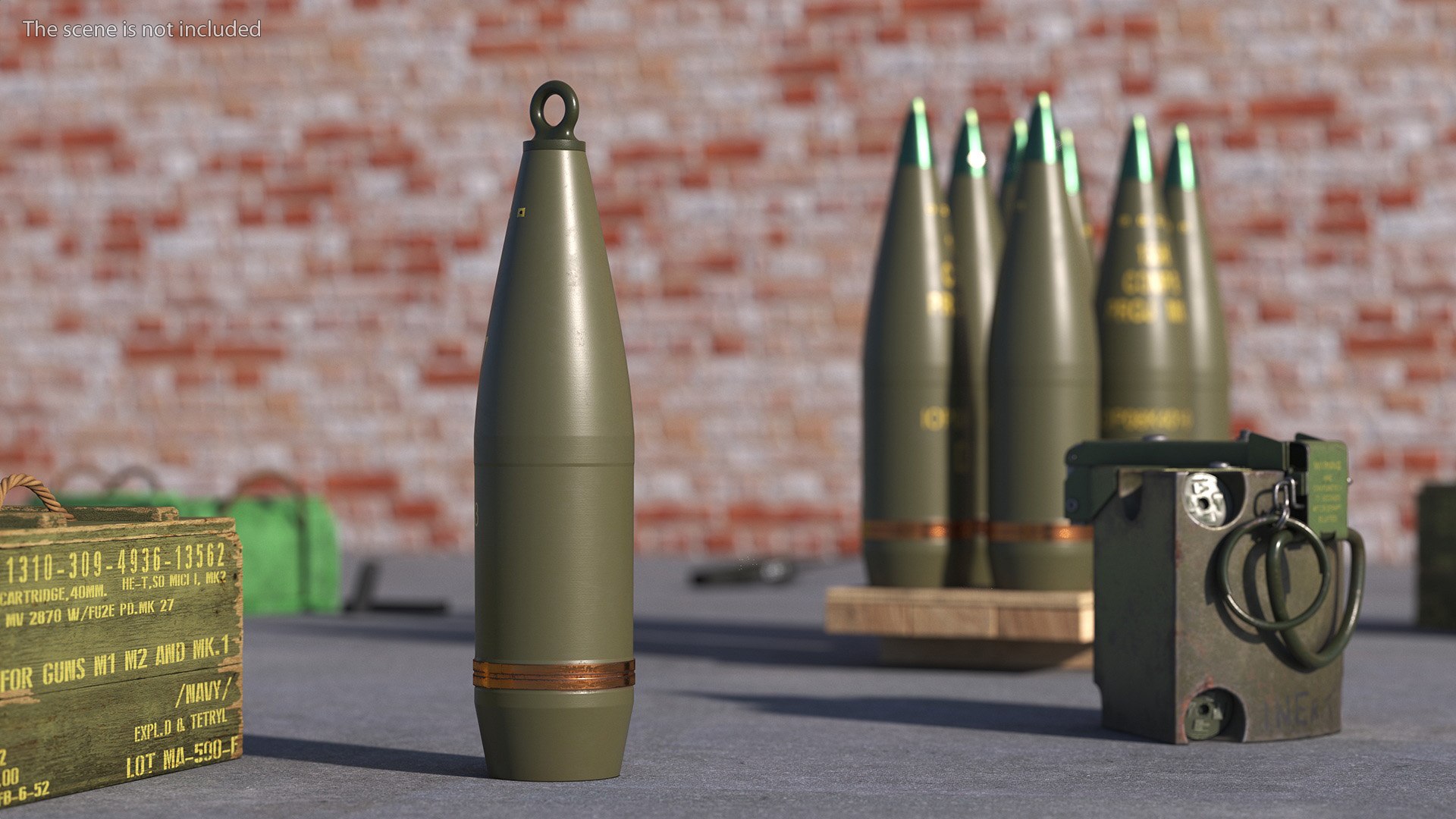 Military Artillery Shells 155mm In Transport Pallet Model - TurboSquid ...