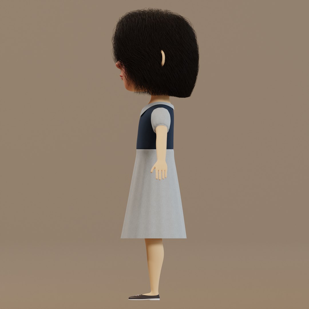 Cartoon Girl Model - TurboSquid 2108811
