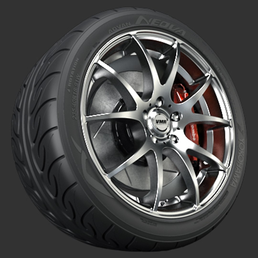 vmr v713 wheel tire 3d model