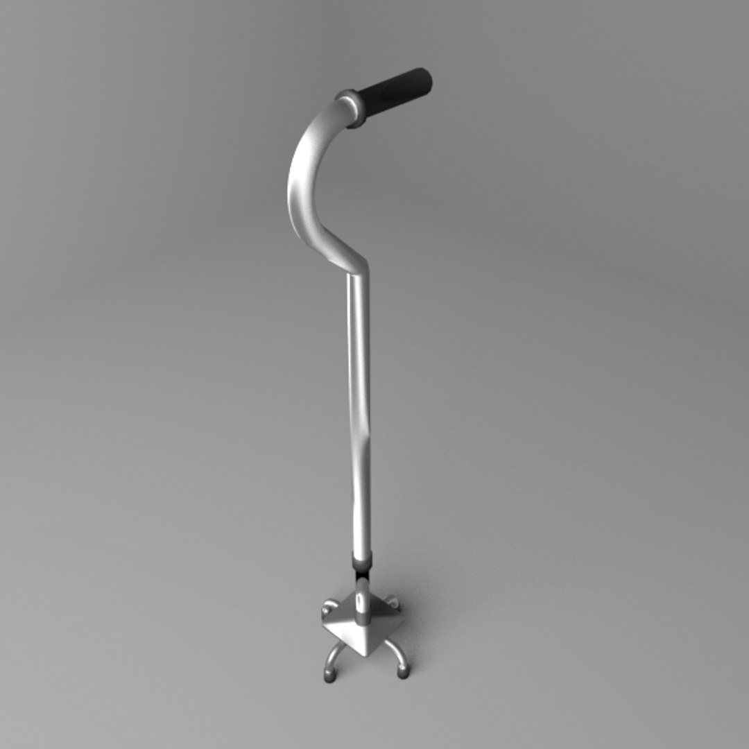 3D Quad Walking Cane Model - TurboSquid 1590194