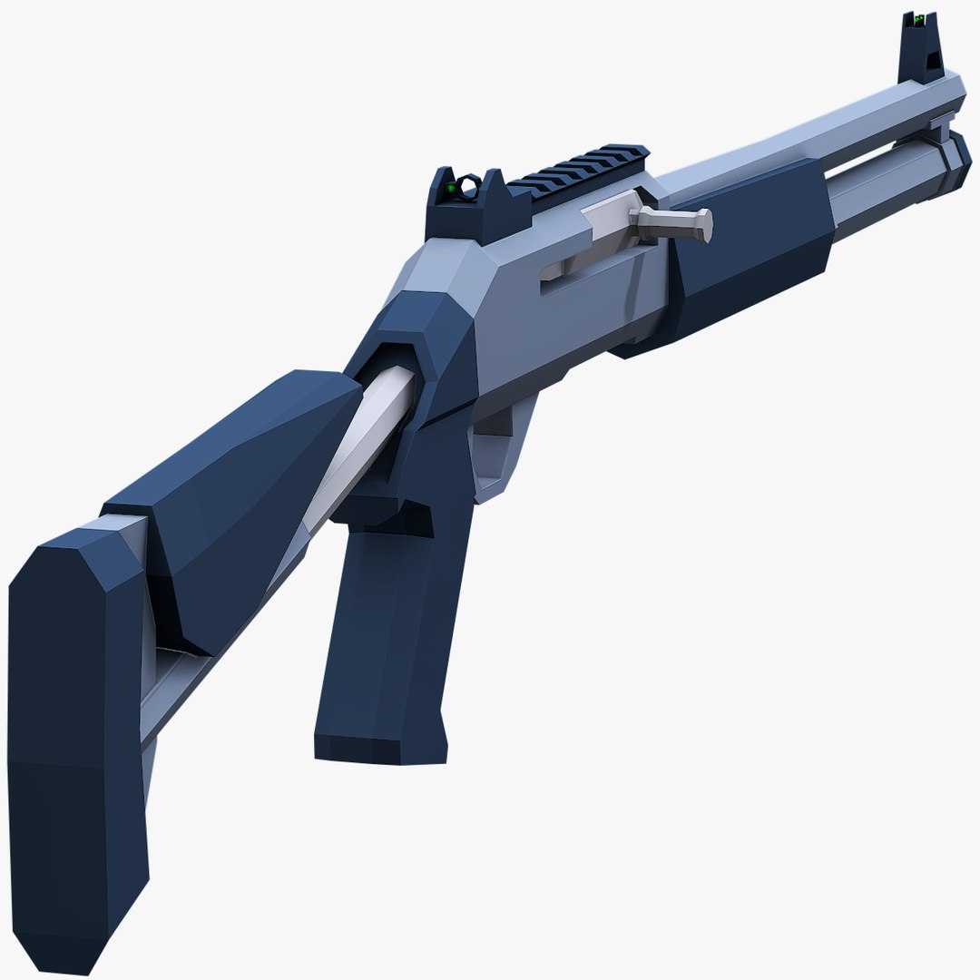 Stylized Benelli M4 Shotgun Low Poly Mobile Ready 3D Model - TurboSquid ...