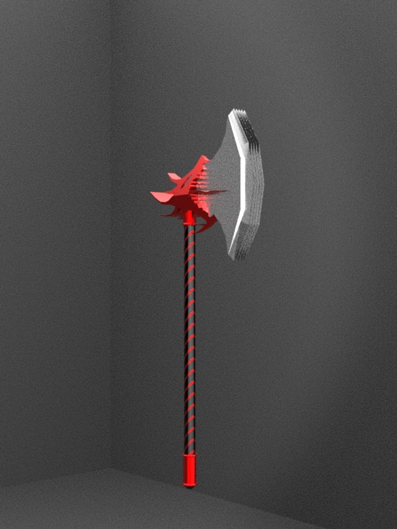 3D Dragon Ax Bite Model - TurboSquid 1643788