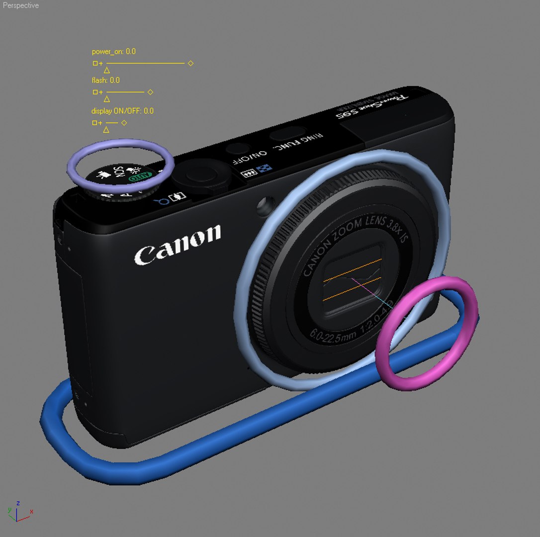 3d Model Of Canon S95 Digital Camera