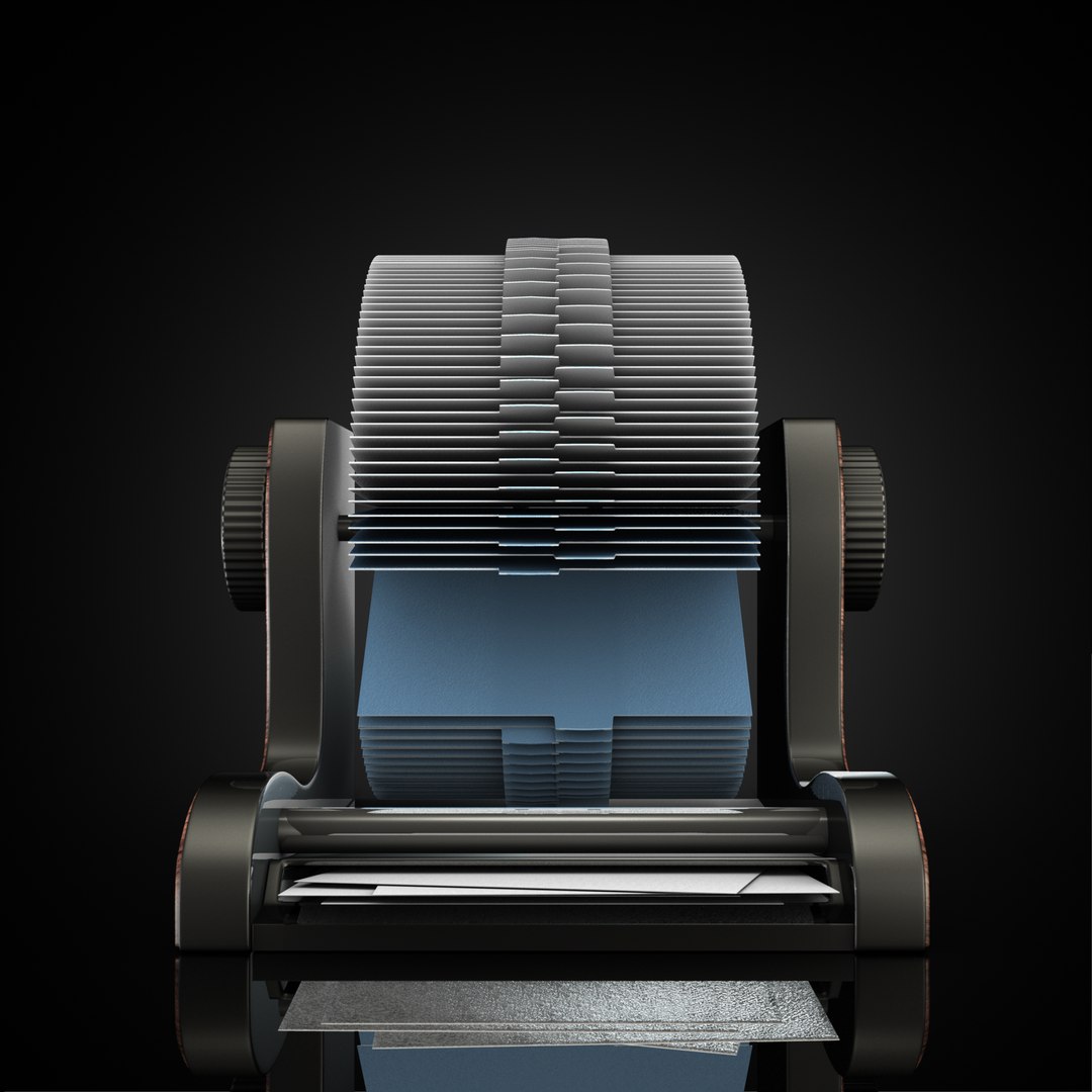 3d Model Vintage Rolodex