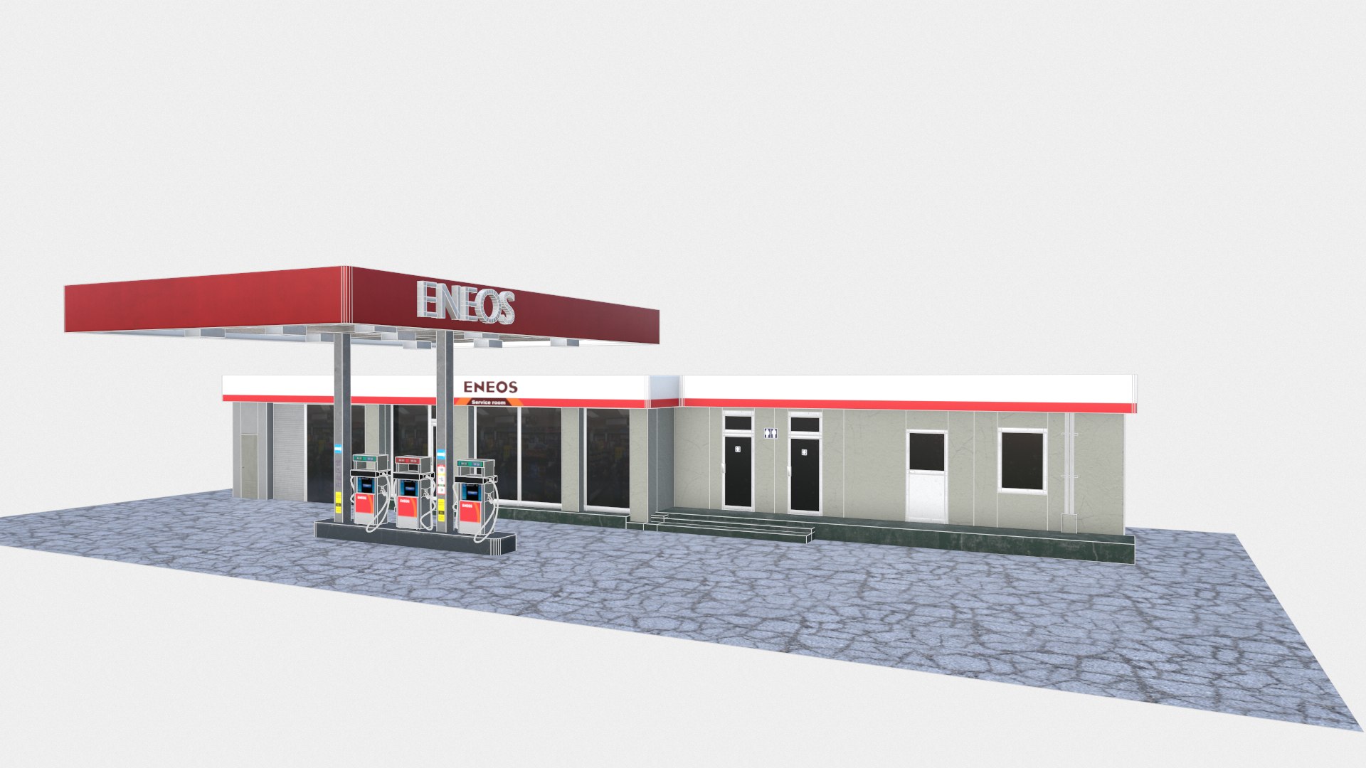 3D Petrol Station 3D Model - TurboSquid 1812861