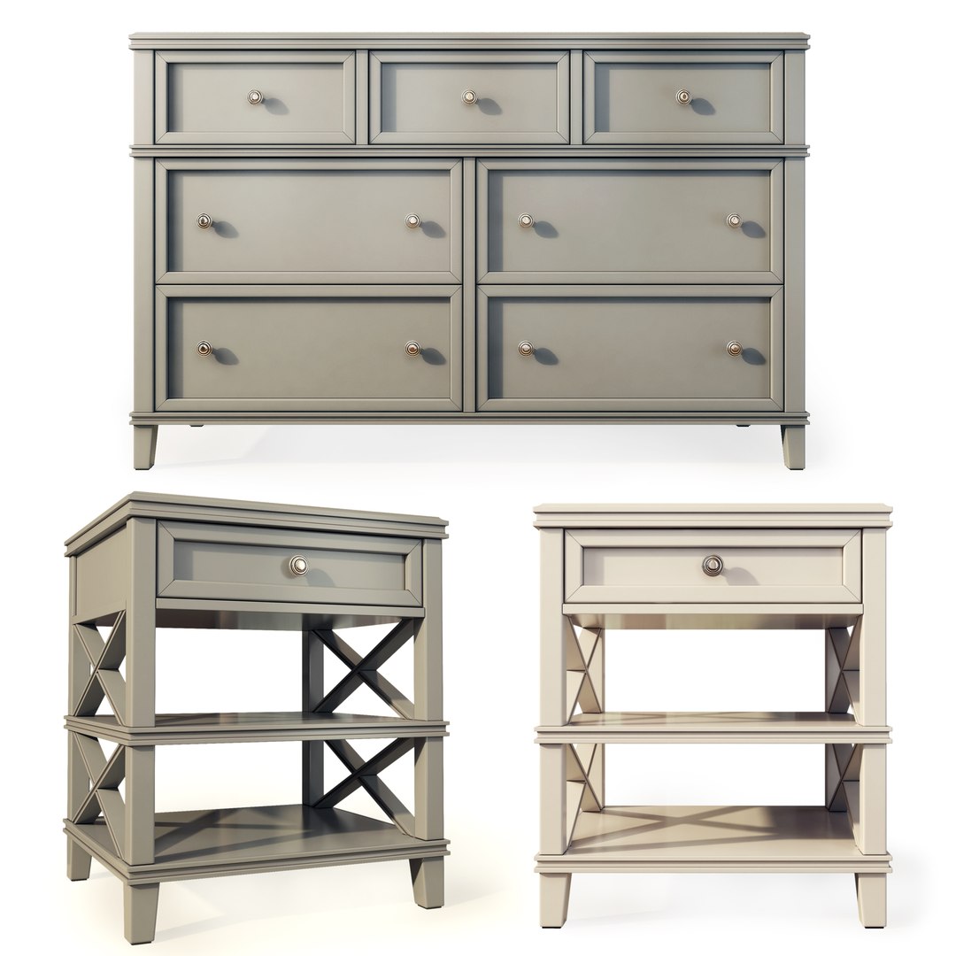 3D dresser - TurboSquid 1679716