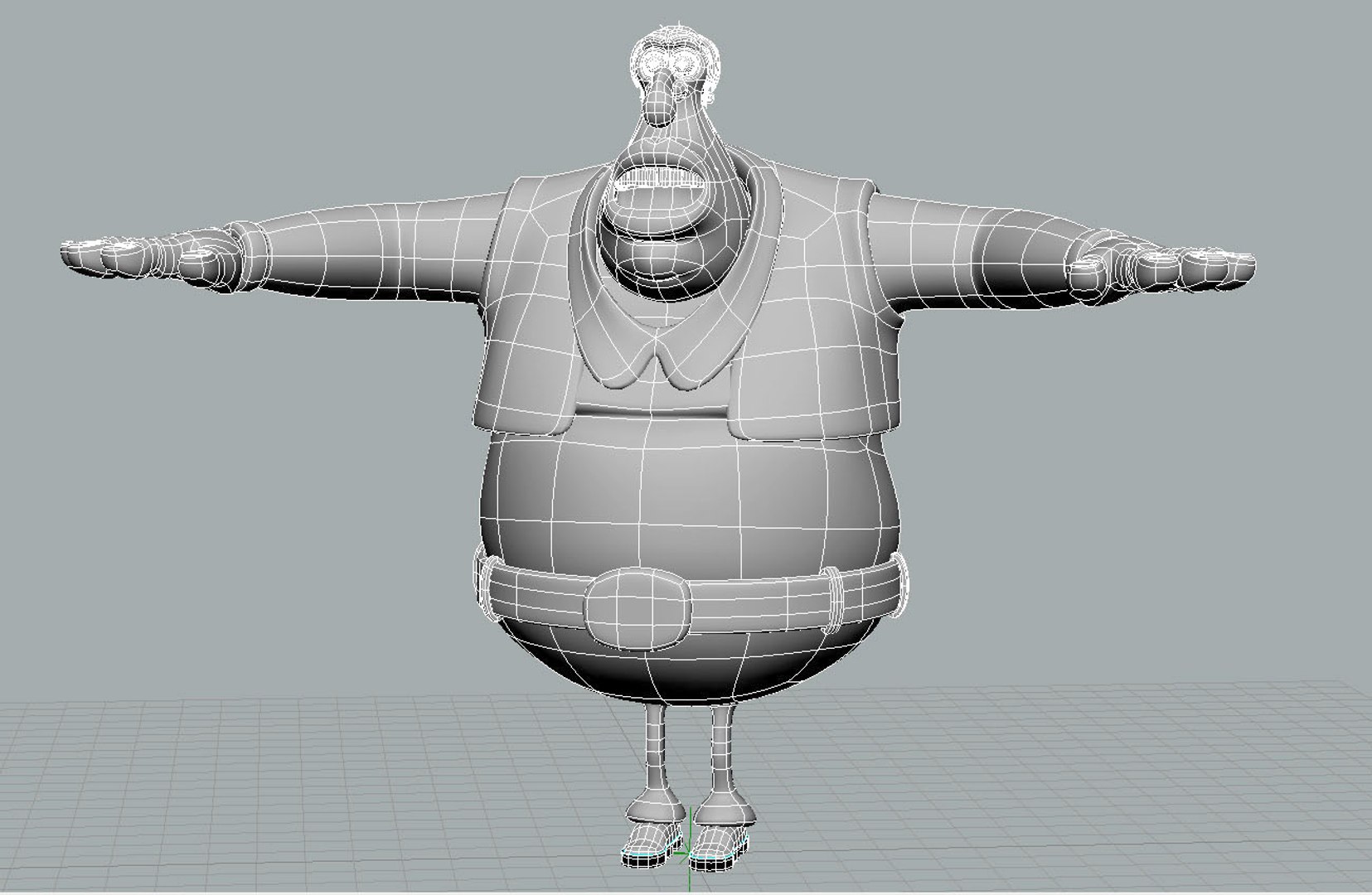 3d Model Cartoon Fat Man