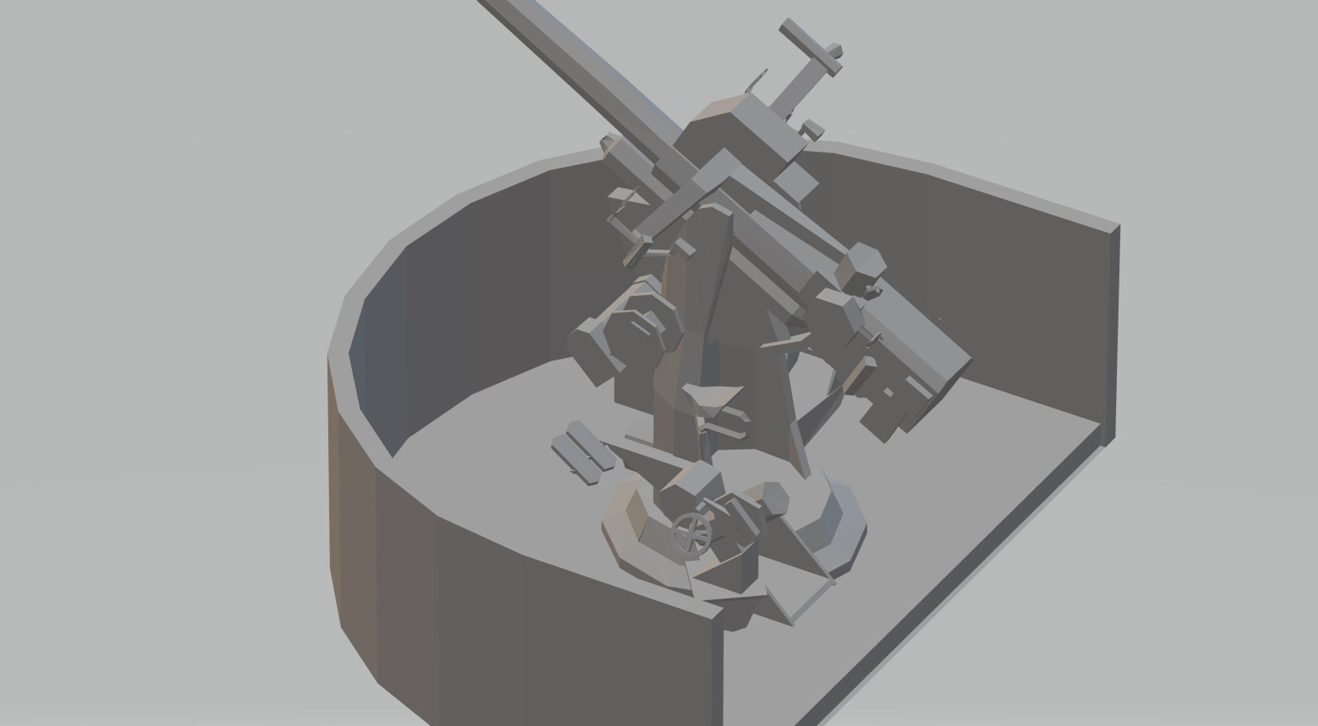 3D 3 Inch Deck Gun Model - TurboSquid 1432547