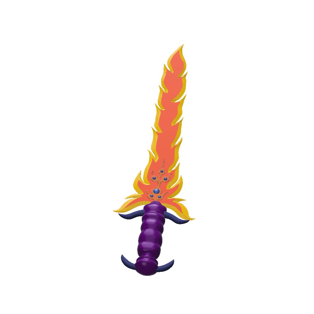 Flame Sword 3d Dwg