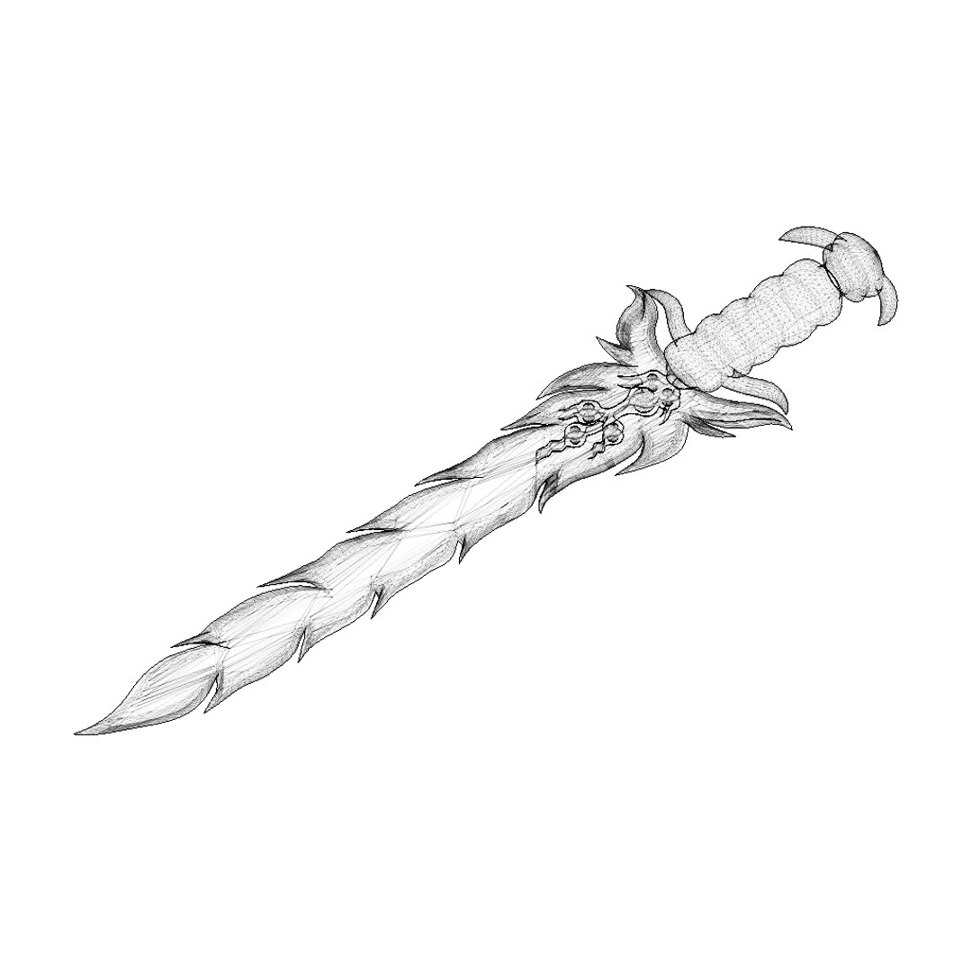 Flame Sword 3d Dwg