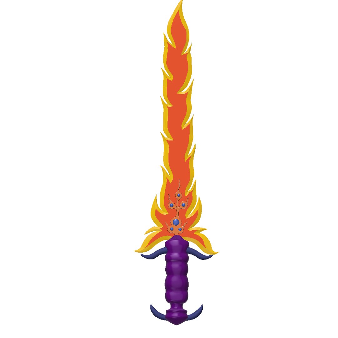 Flame Sword 3d Dwg