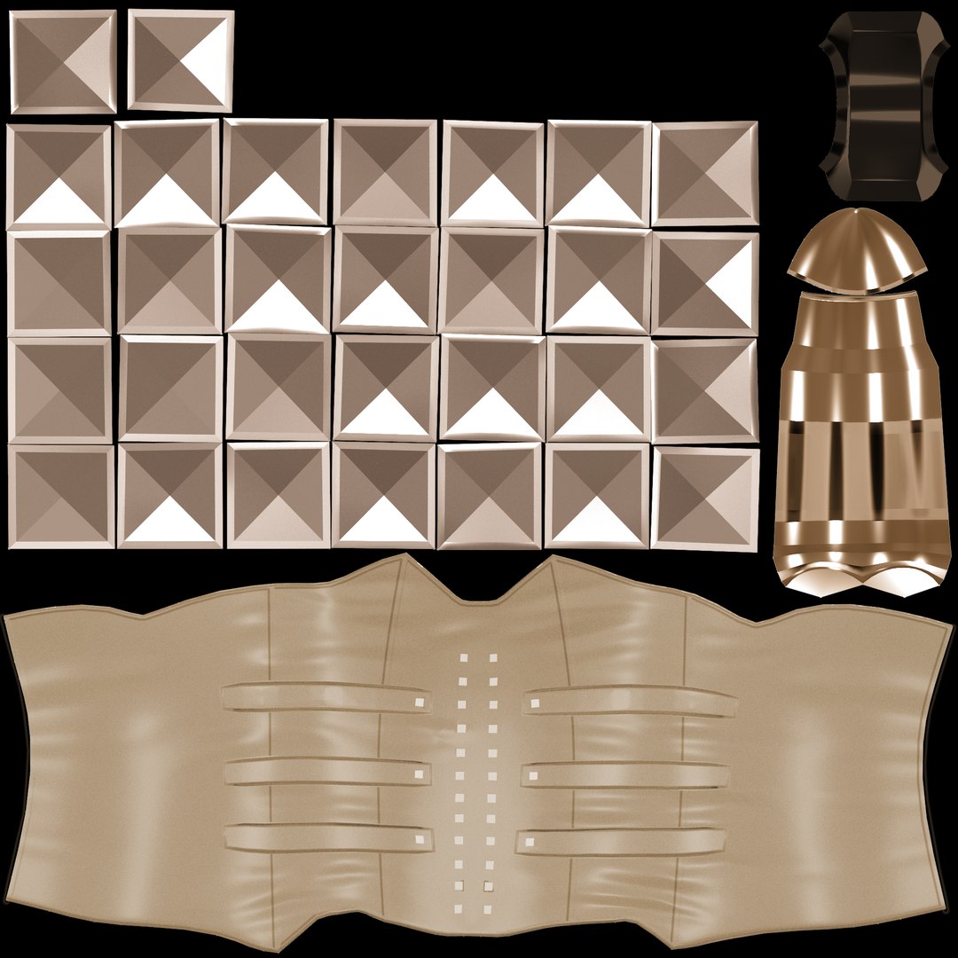 3D model Female Military Vest With Front Stud And Bullet Details ...