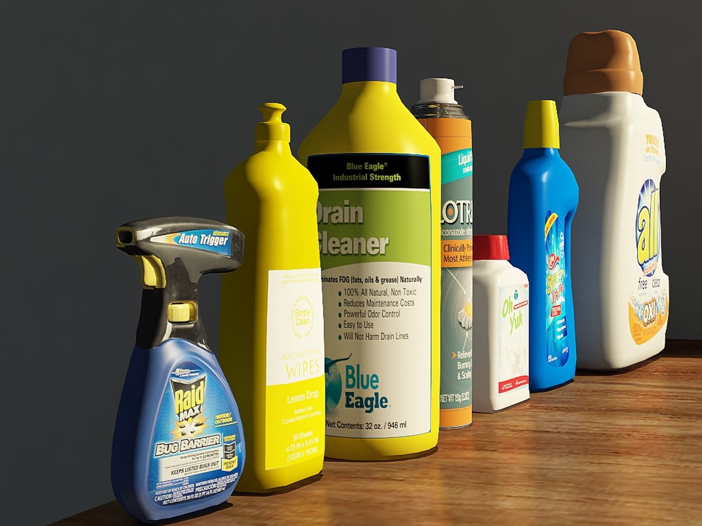 Cleaning Products 3D Model - TurboSquid 1259516