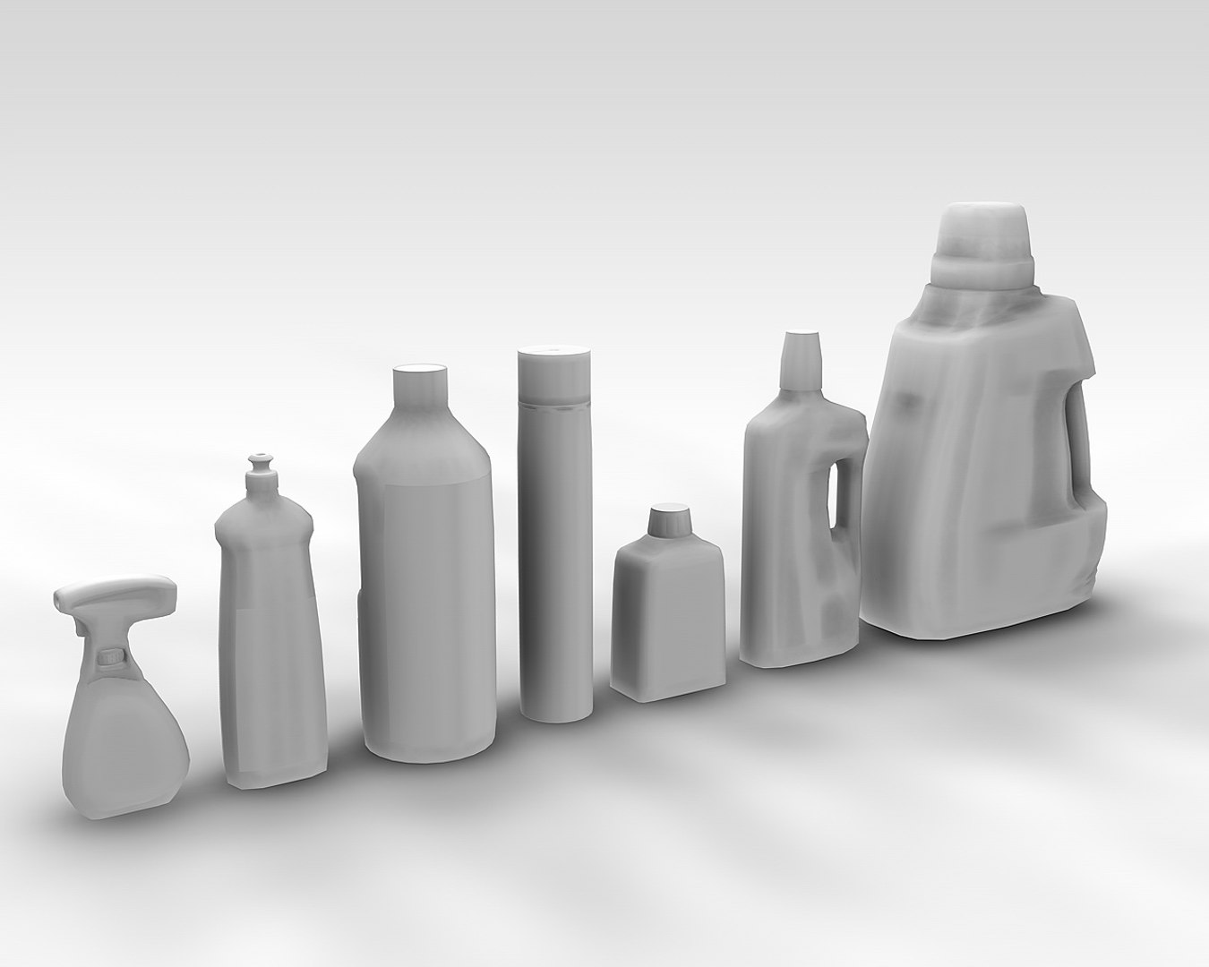 Cleaning Products 3D Model - TurboSquid 1259516