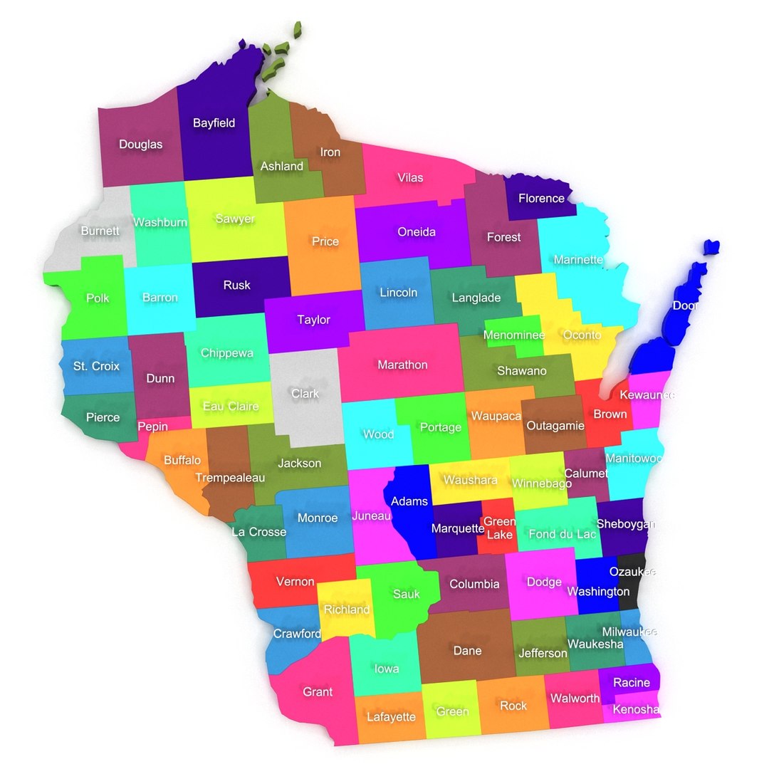3d Wisconsin Counties
