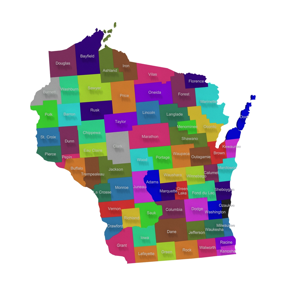 3d Wisconsin Counties