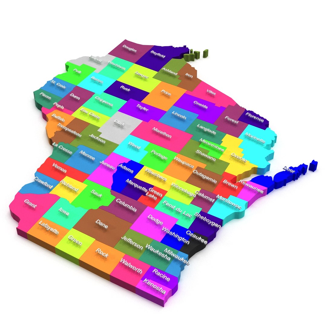 3d Wisconsin Counties