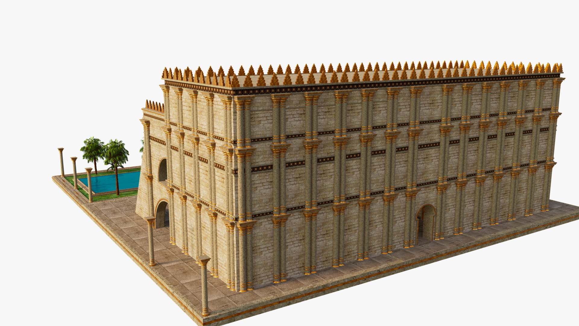 3D Fantasy Recreation Of Taq Kasra - TurboSquid 2260385