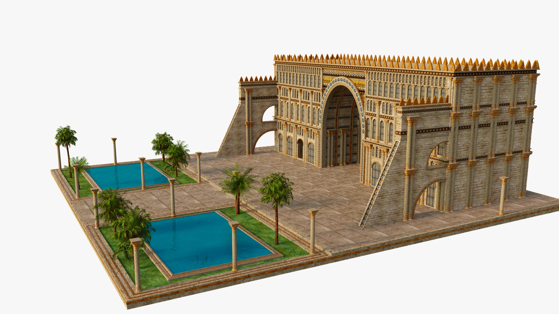3D Fantasy Recreation Of Taq Kasra - TurboSquid 2260385