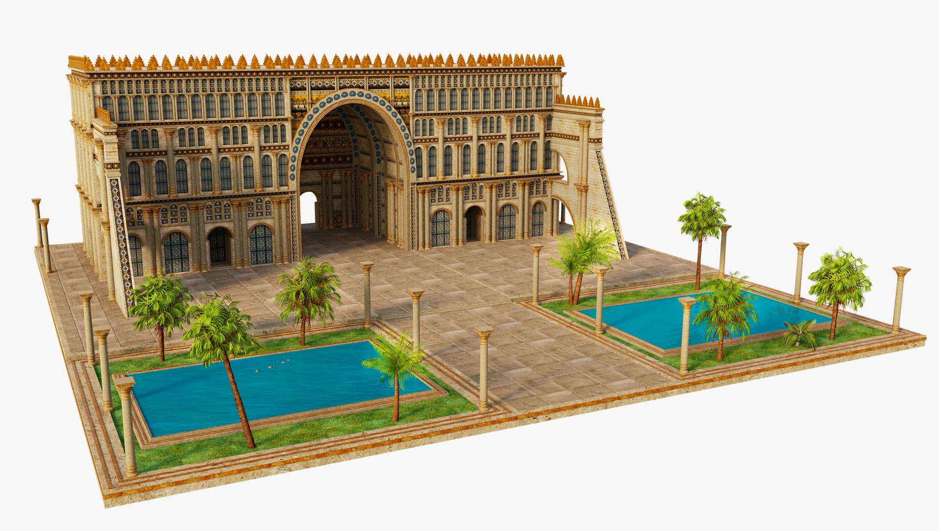 3D Fantasy Recreation Of Taq Kasra - TurboSquid 2260385