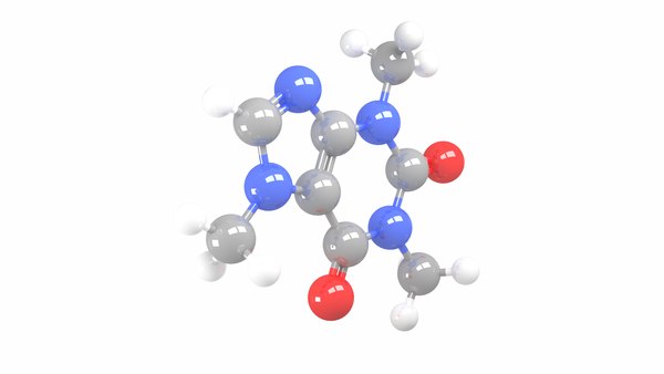 3D Caffeine - C8H10N4O2 Molecular Structure - TurboSquid 1742284