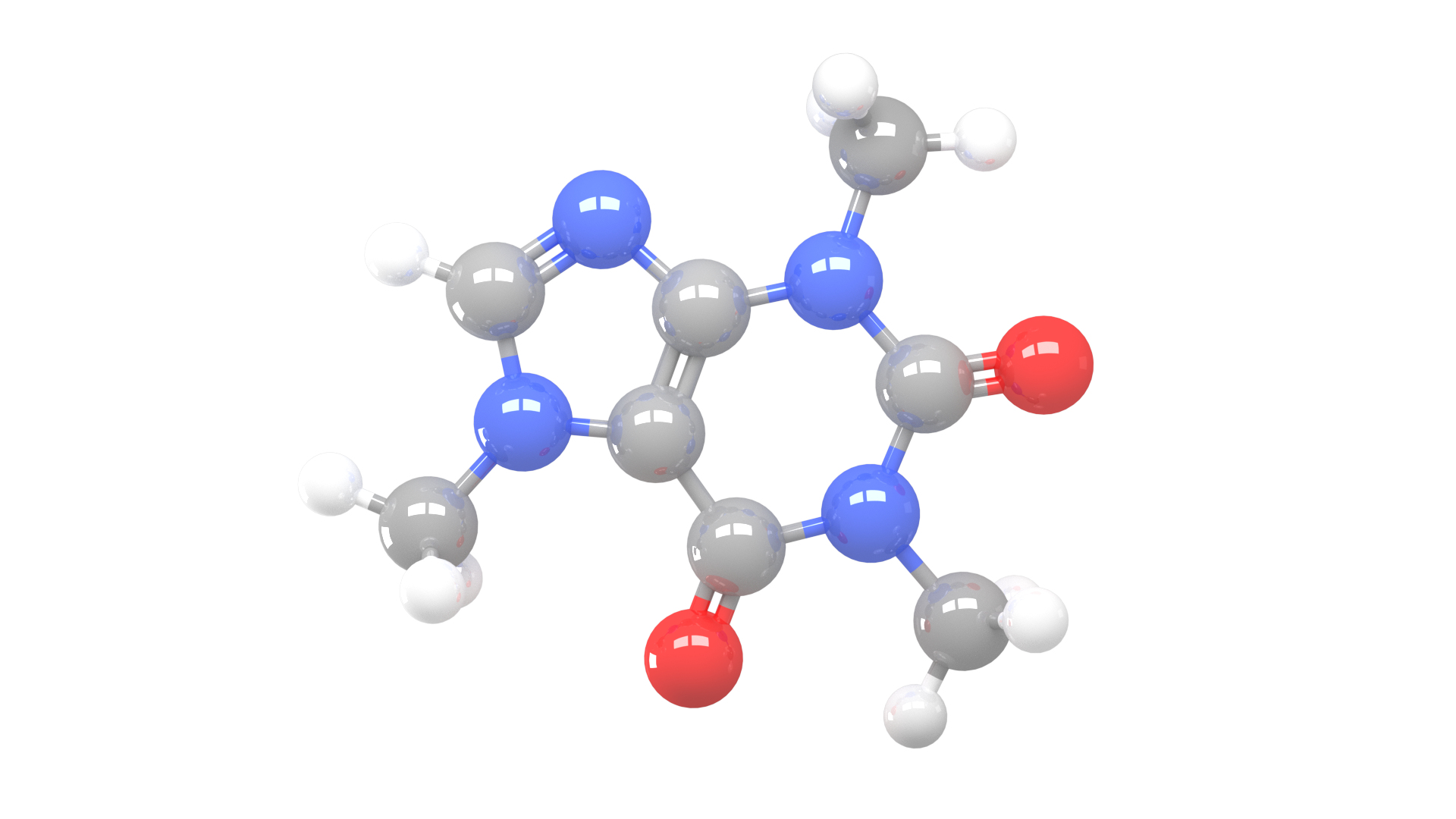 modèle 3D de Caféine - Structure moléculaire C8H10N4O2 - TurboSquid 1742284