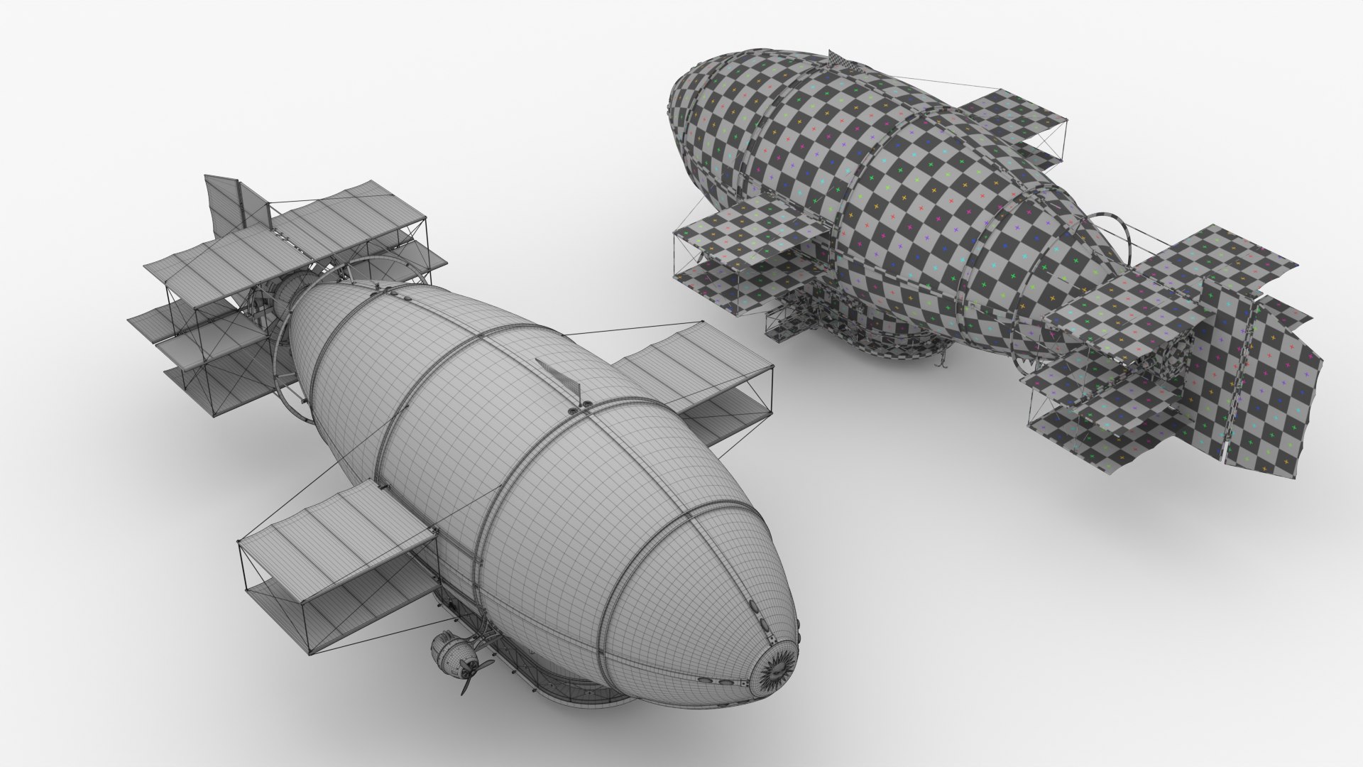 3D White Dirigible Perun Model - TurboSquid 2366573