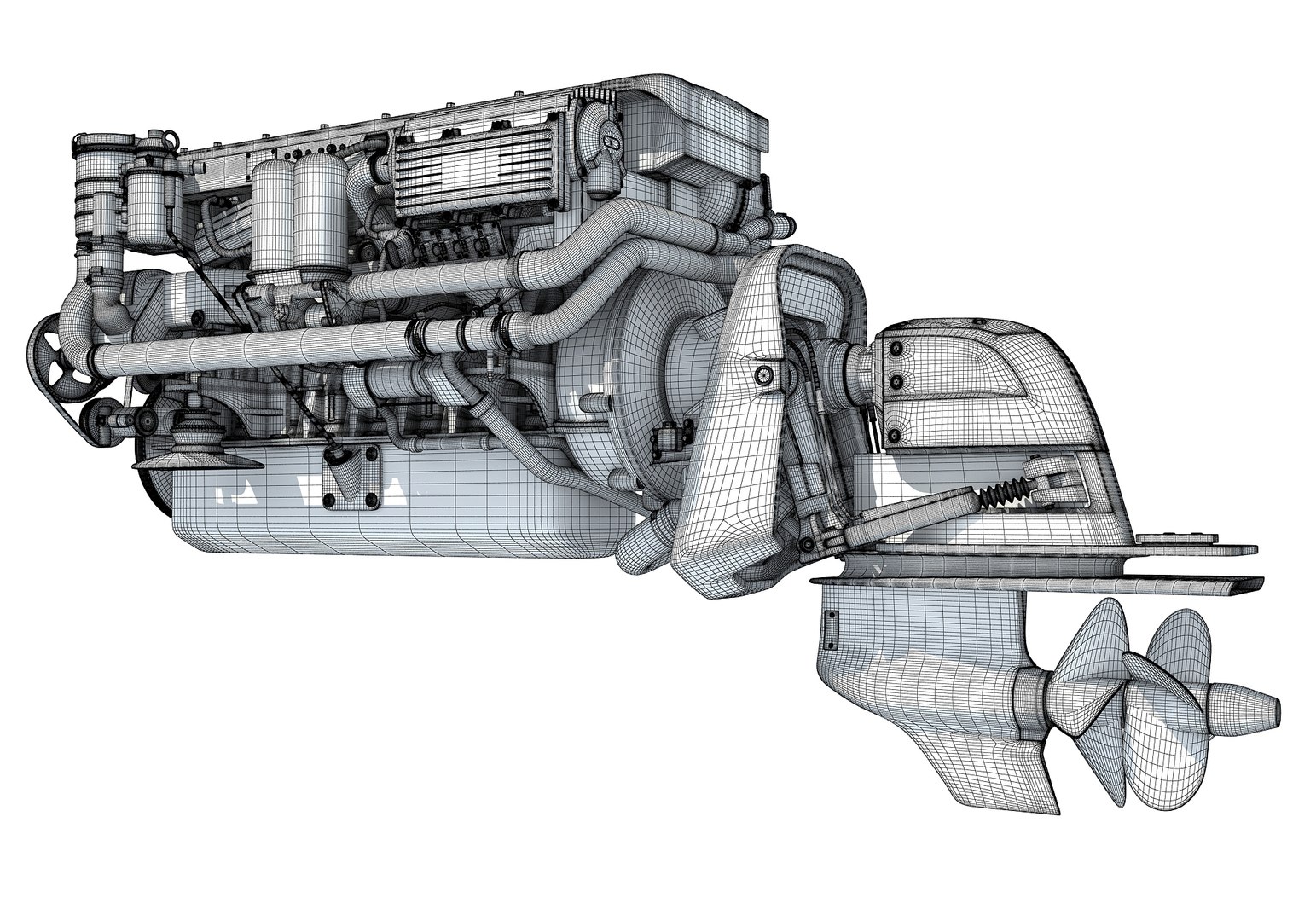 Sterndrive Engine 3D Model - TurboSquid 1305300