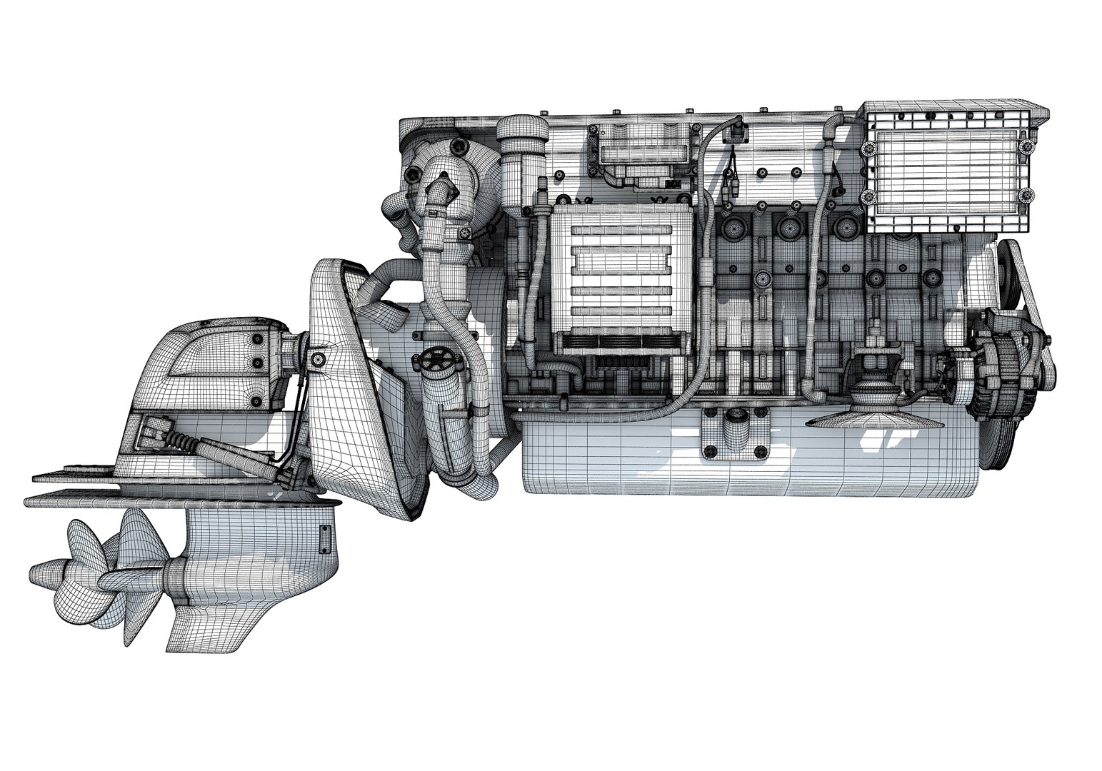 Sterndrive Engine 3D Model - TurboSquid 1305300