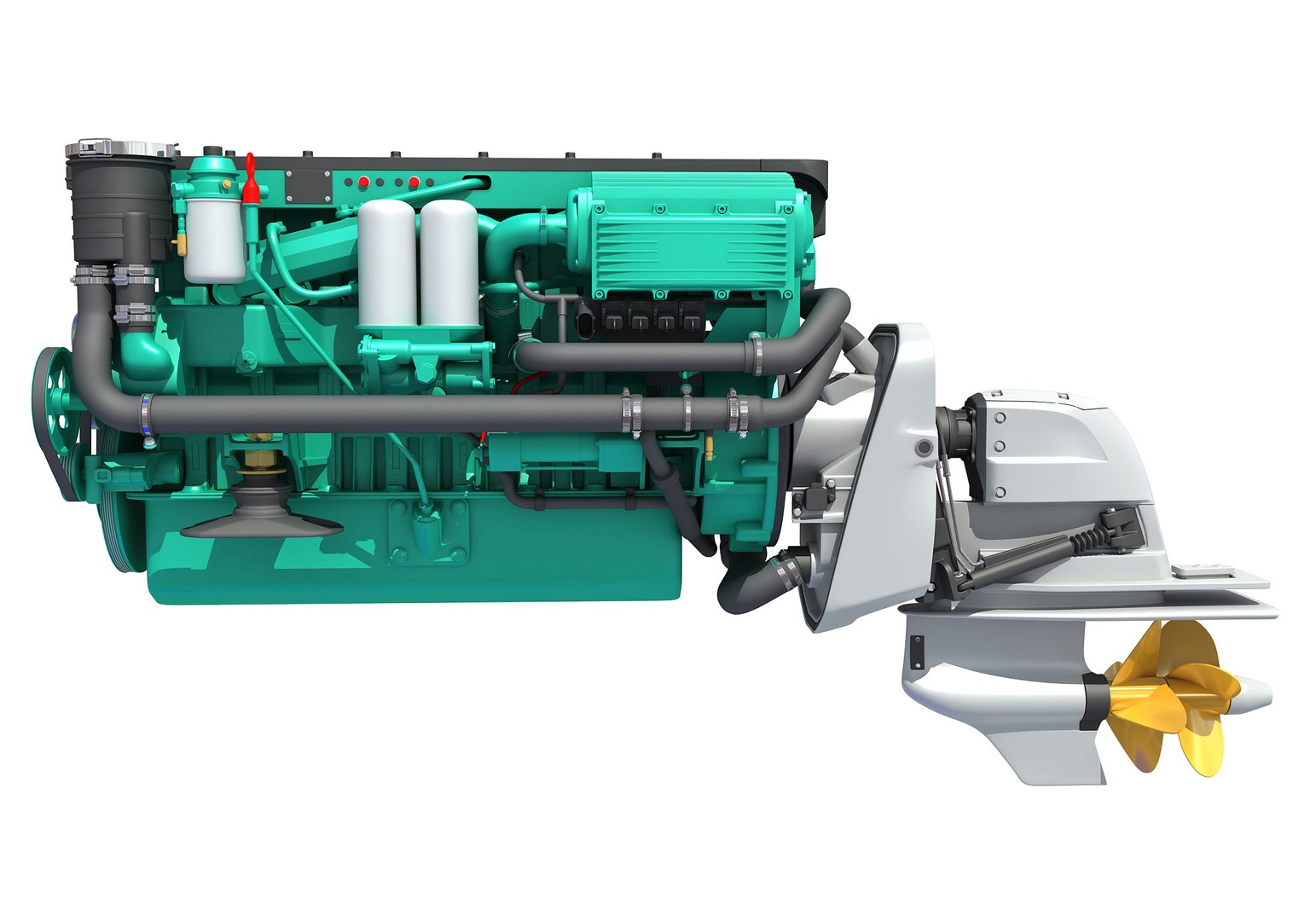 Sterndrive Engine 3D Model - TurboSquid 1305300