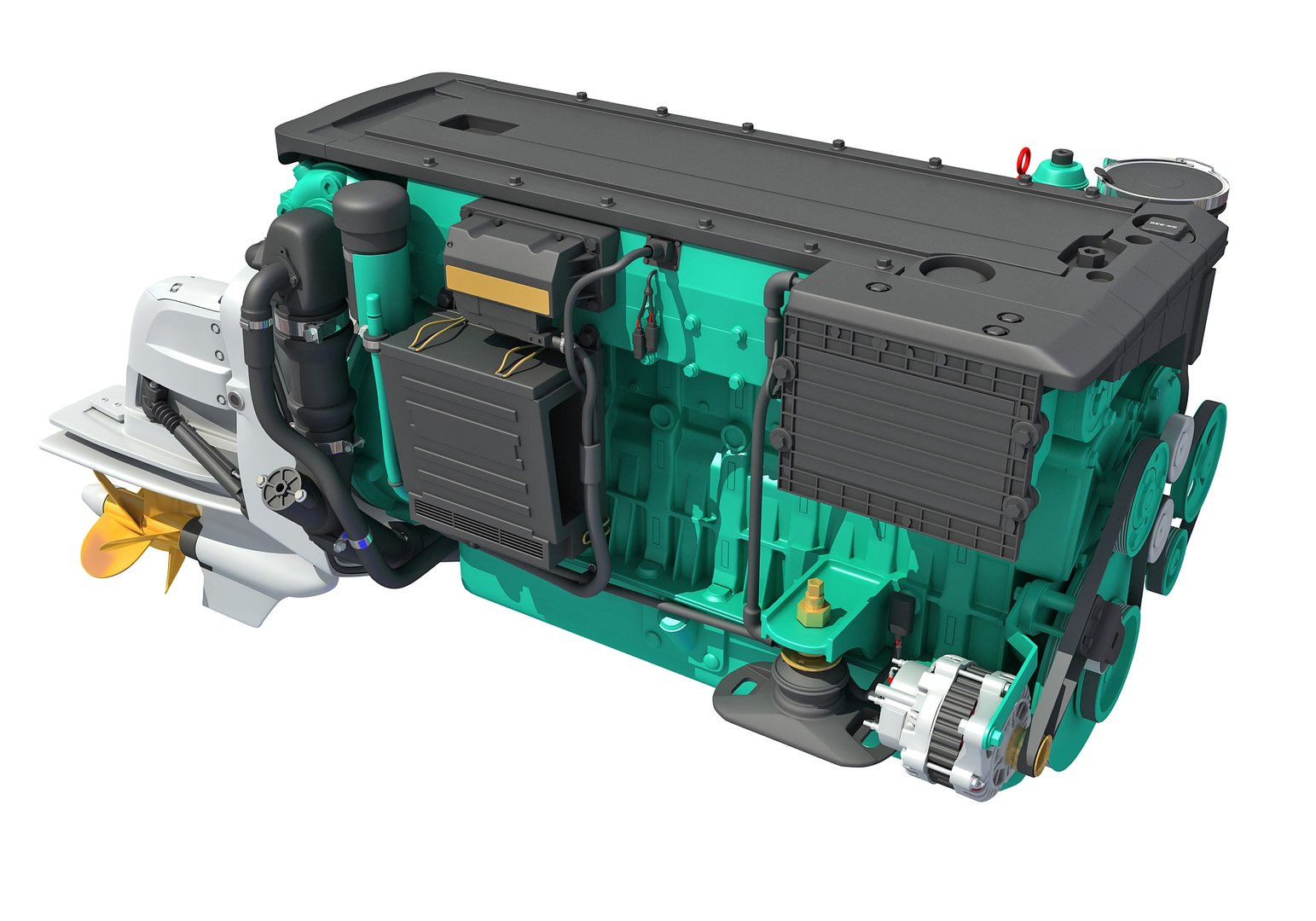 Sterndrive Engine 3D Model - TurboSquid 1305300