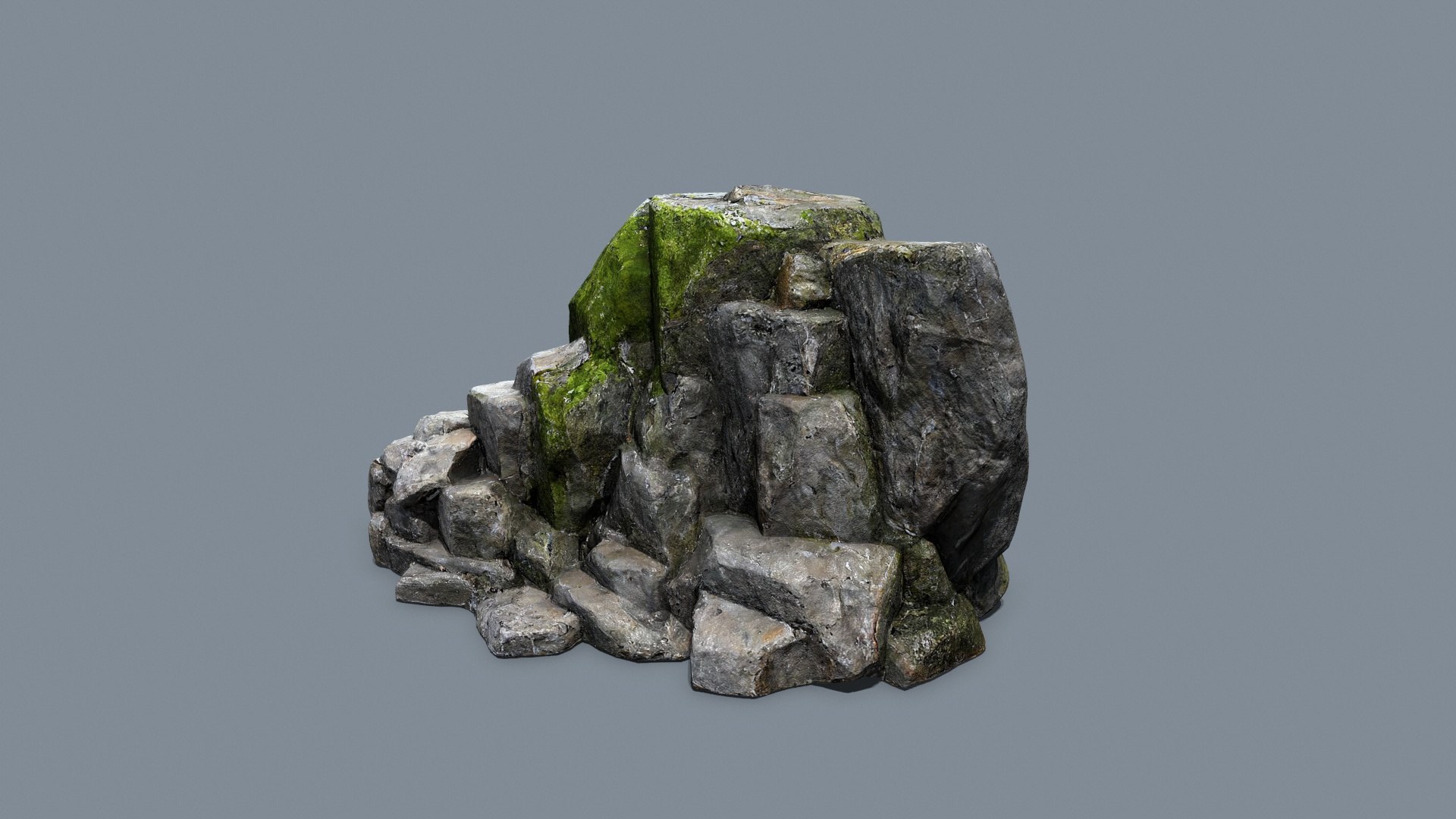 3D Mossy Cliff Rocks - TurboSquid 2209404