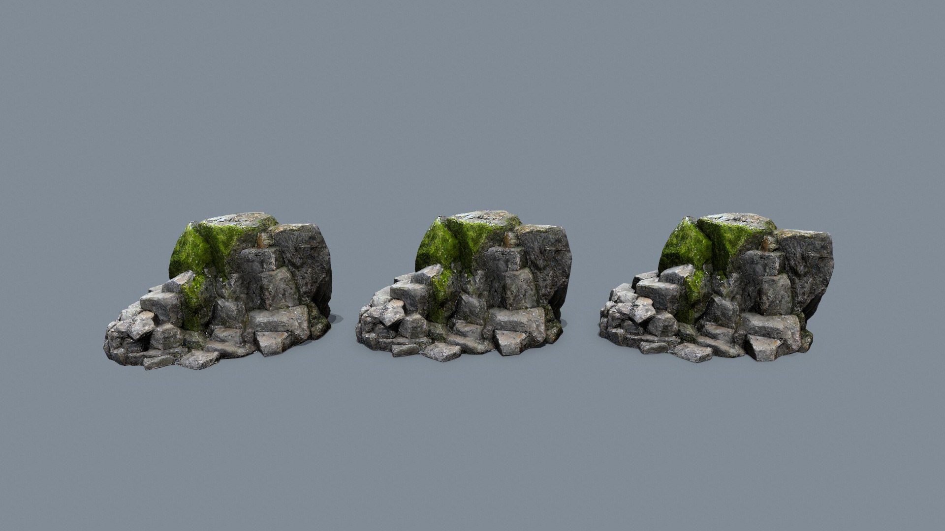3D Mossy Cliff Rocks - TurboSquid 2209404